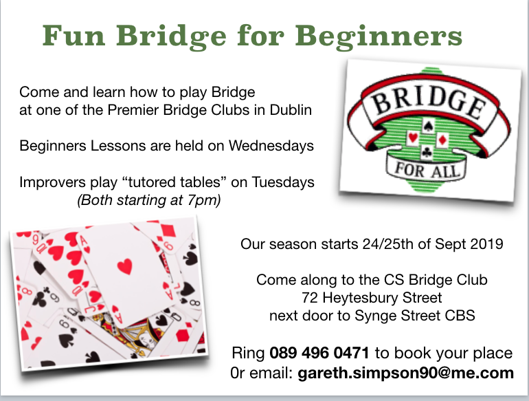 Bridge Lessons Archives - Dublin Bridge Classes